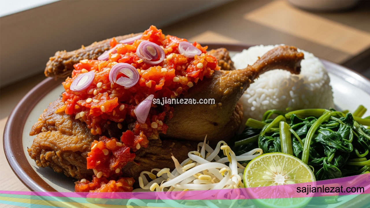 Resep Plecing Bebek Pedas Segar Khas Lombok dengan Bumbu Meresap